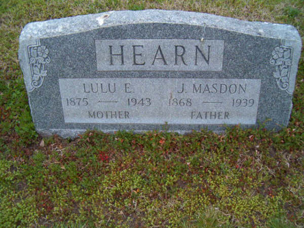 Headstone image for J Masdon Hearn and wife Lulu